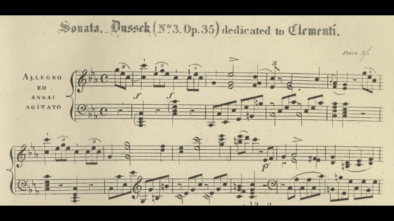 Jan Ladislav Dussek - Piano Sonata in C Minor, Op.35 No.3 - YouTube