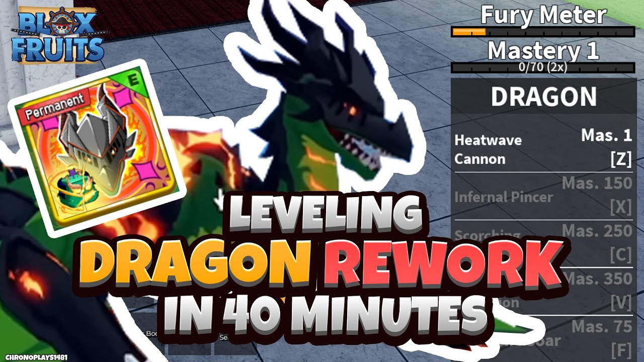 Leveling up Dragon Rework in 40 Mins (Blox Fruits Dragon Update) - YouTube