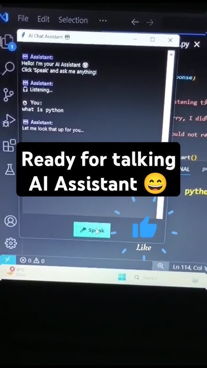 Build Your Own AI Voice Assistant in Python | Chatbot Project Demo #shorts #pythonproject#AI# ...