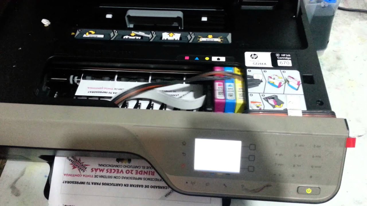 HP 4625 CON SISTEMA DE TINTA CONTINUO - YouTube