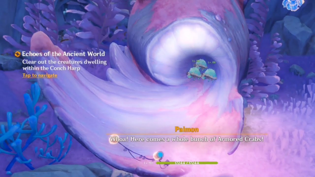 Clear out the creatures dwelling within the Conch Harp | Genshin Impact ...