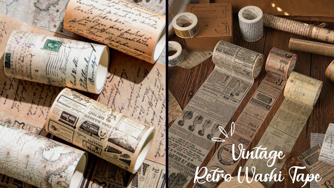How to Make Vintage Retro Washi Tape |DIY Vintage Journal Supplies ...