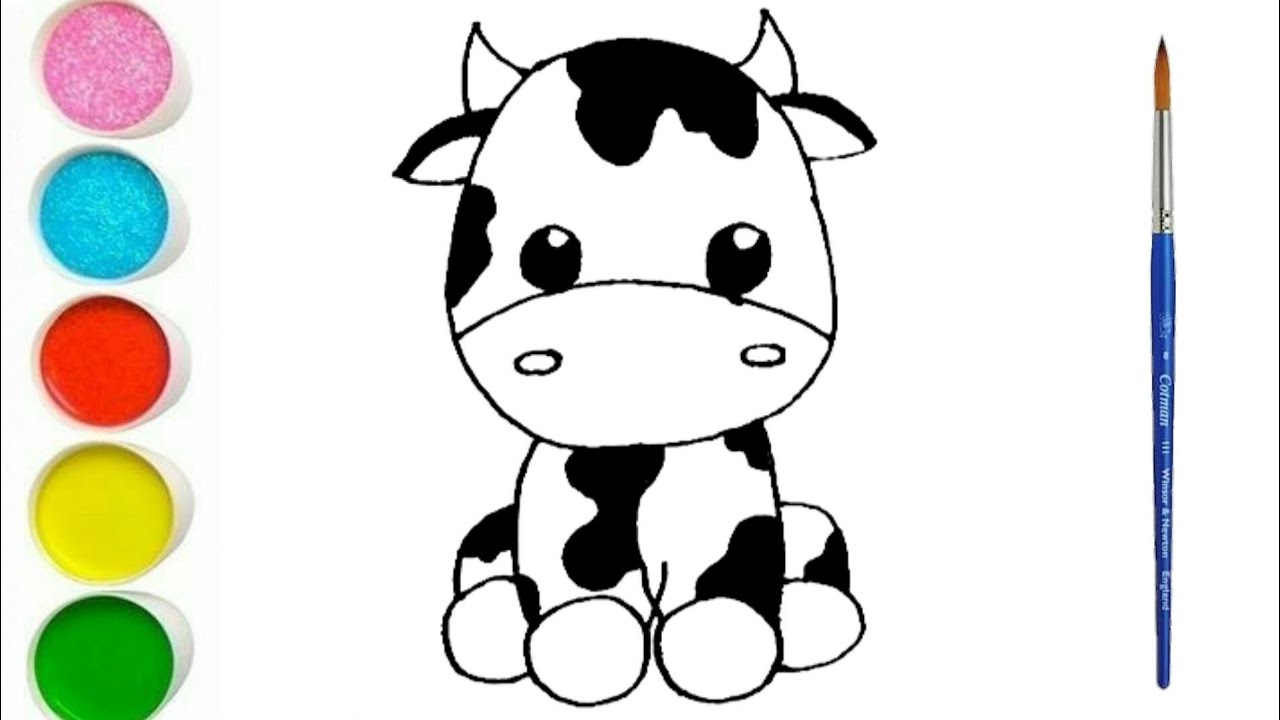 Cara Mudah Menggambar dan Mewarnai Sapi | How to draw and coloring a ...