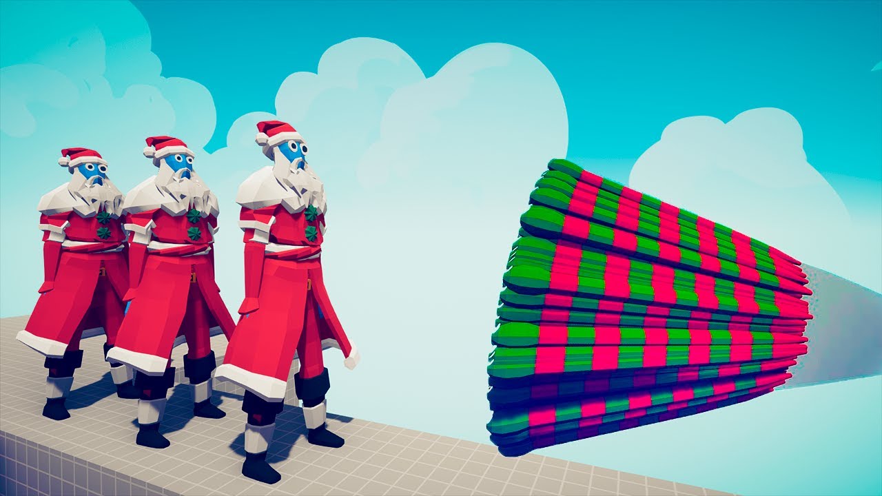 3x SANTA CLAUS vs EVERY GOOD - Totally Accurate Battle Simulator TABS ...