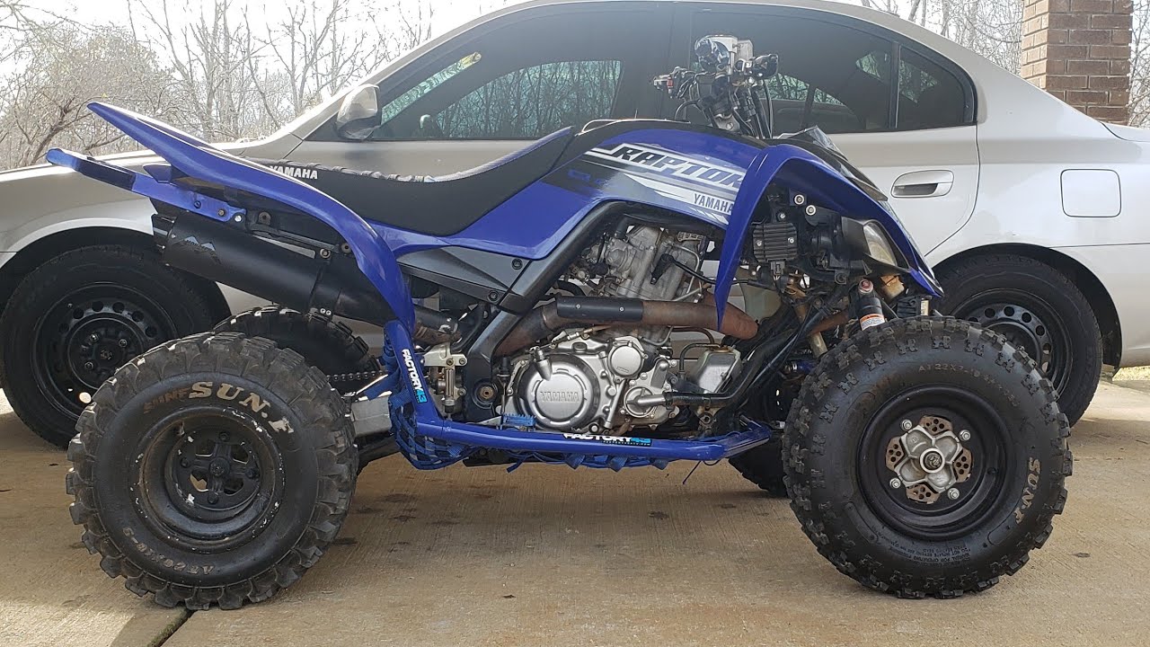 Raptor 700 Monster Shorty Exhaust Clips - YouTube