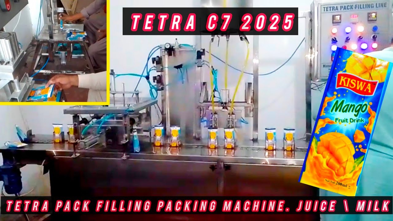 TETRA PACK FILLING PACKING MACHINE | TETRA C7 | TETRA PACK filling line ...