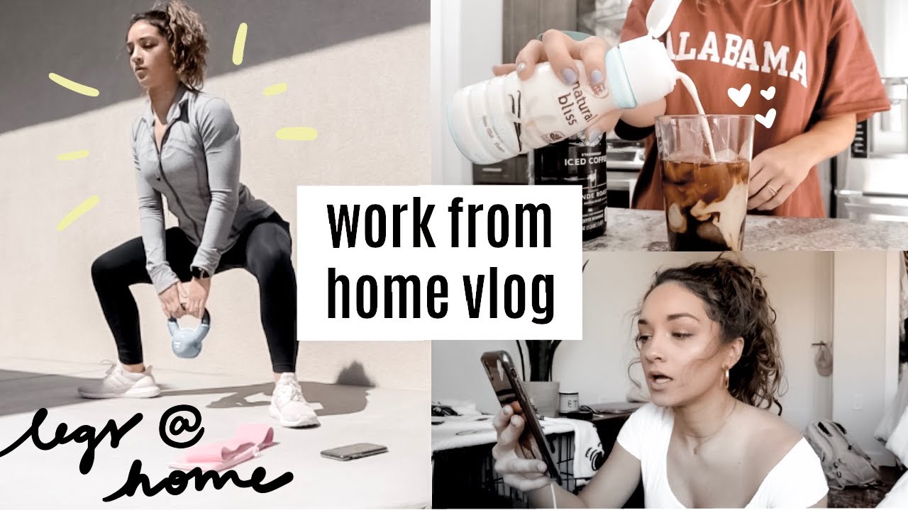 vlog: at home legs/glutes workout, working from home, maintaining ...
