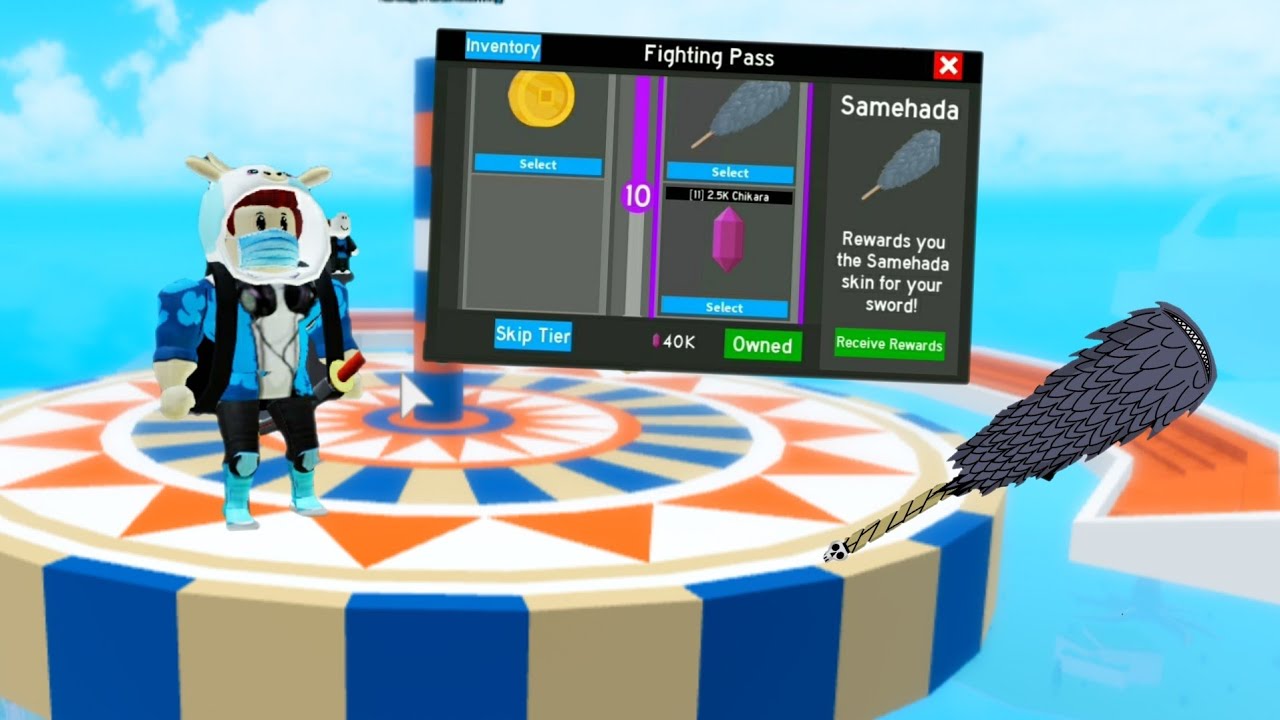Roblox | Fighting Pass lên cấp 10 và thanh kiếm Samehada | [Code] Anime ...