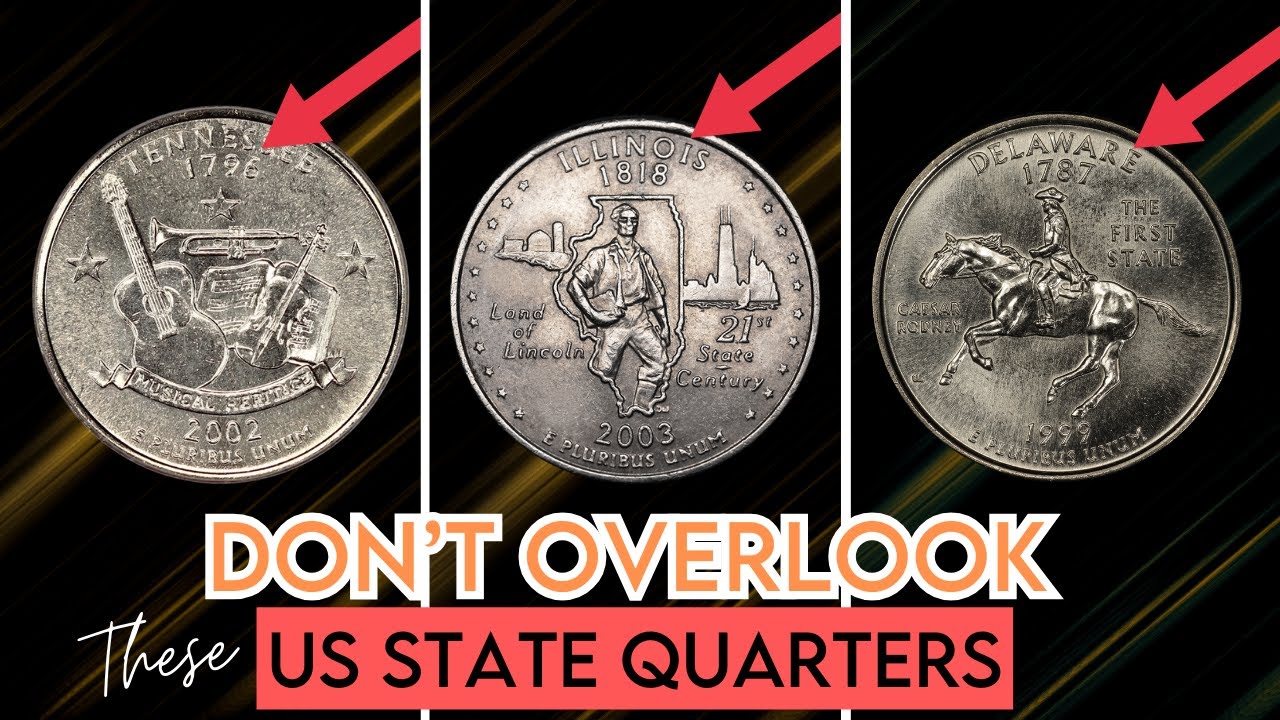MOST EXPENSIVE STATE QUARTERS - QUARTERS WORTH MONEY - YouTube
