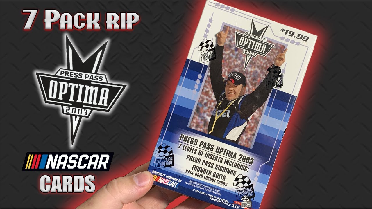 2003 Press Pass Optima Nascar racing cards 7 pack rip - YouTube