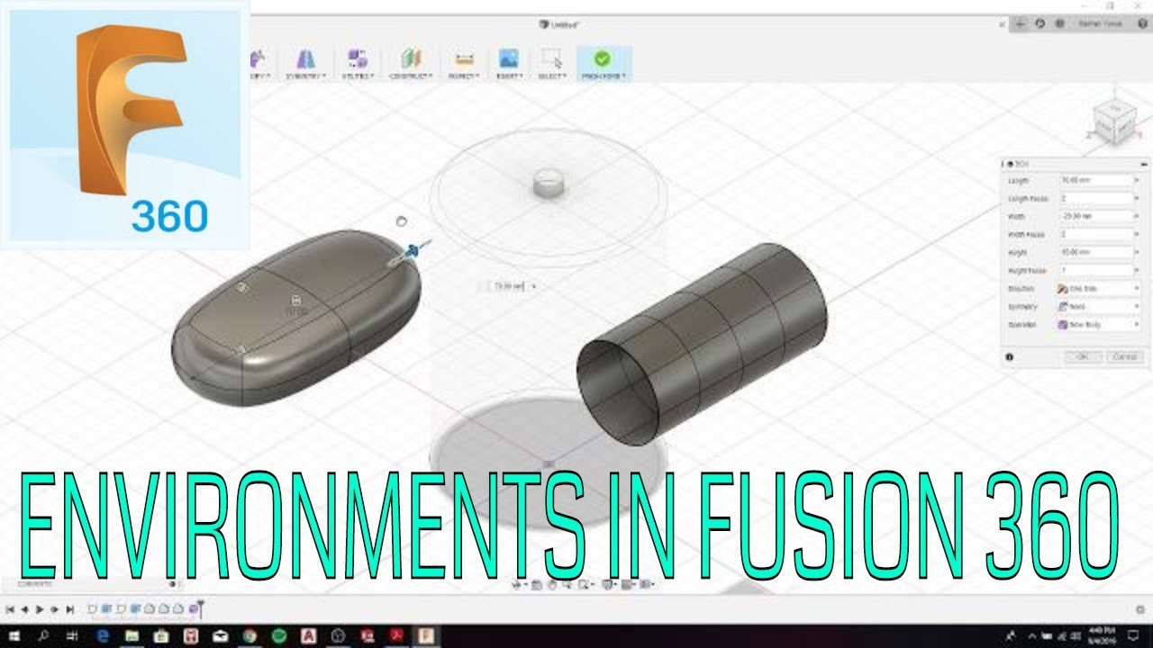 FUSION 360 ENVIRONMENTS - YouTube