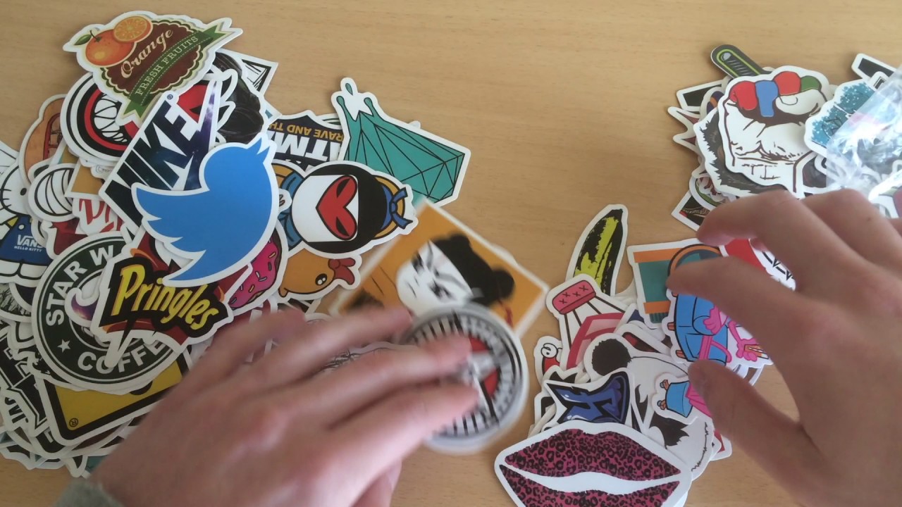 200 Pcs Sticker bombing pack unboxing - YouTube