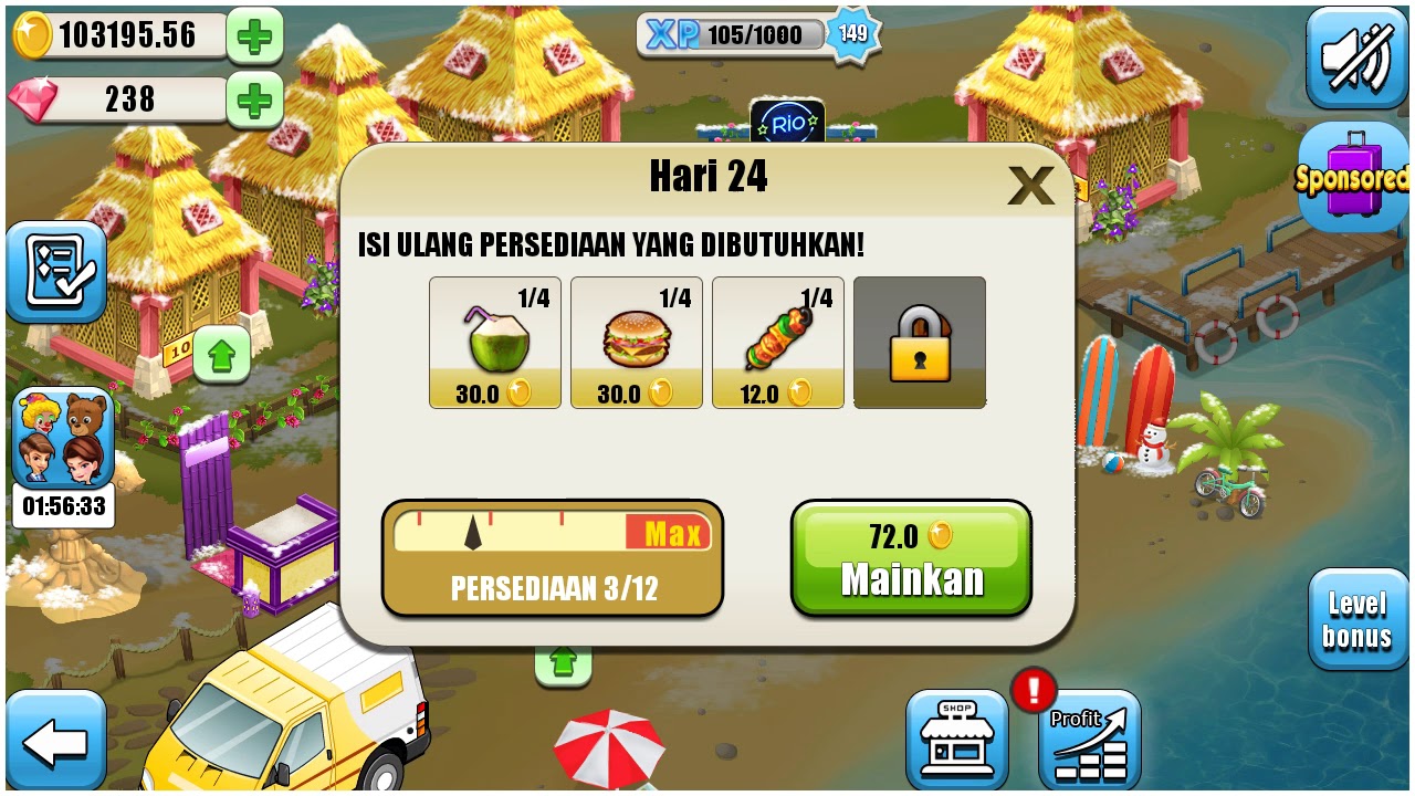 Game pantai/ resort, anak cewe - YouTube