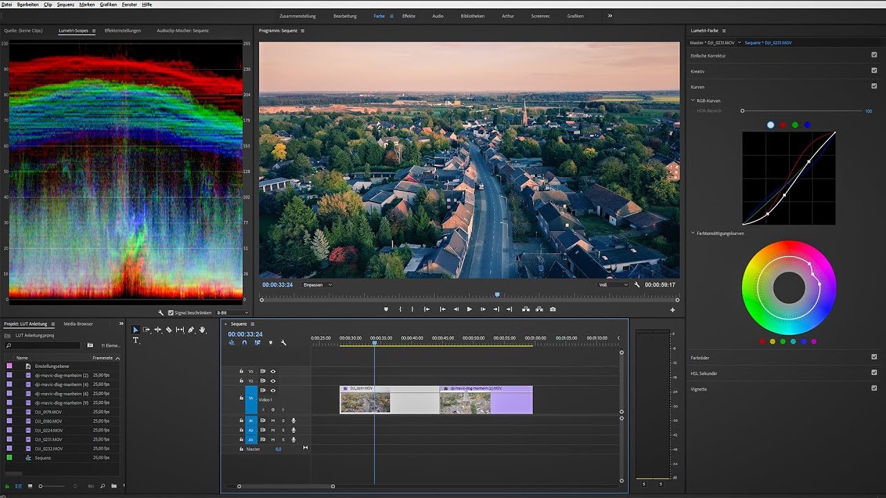 [DI] D-Log Color Grading mit und ohne LUTs - YouTube