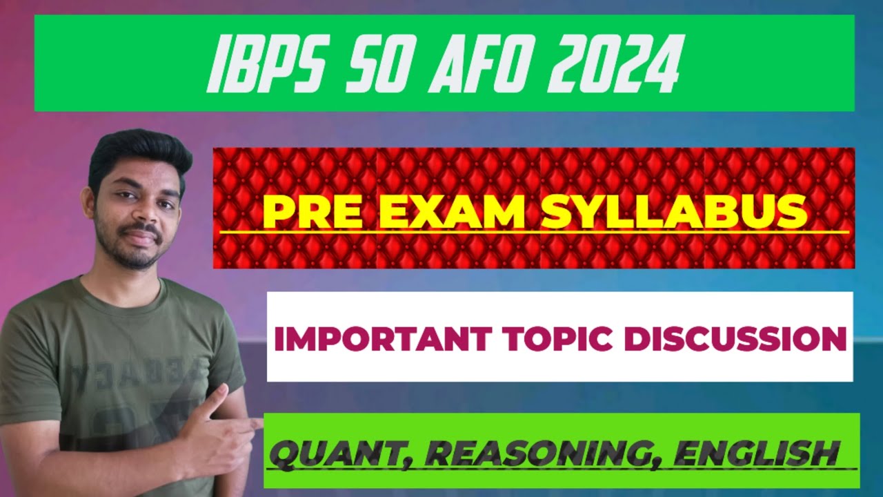 | IBPS AFO PRE EXAM SYLLABUS | #ibpsafosyllabus #raeo #afoprelims # ...