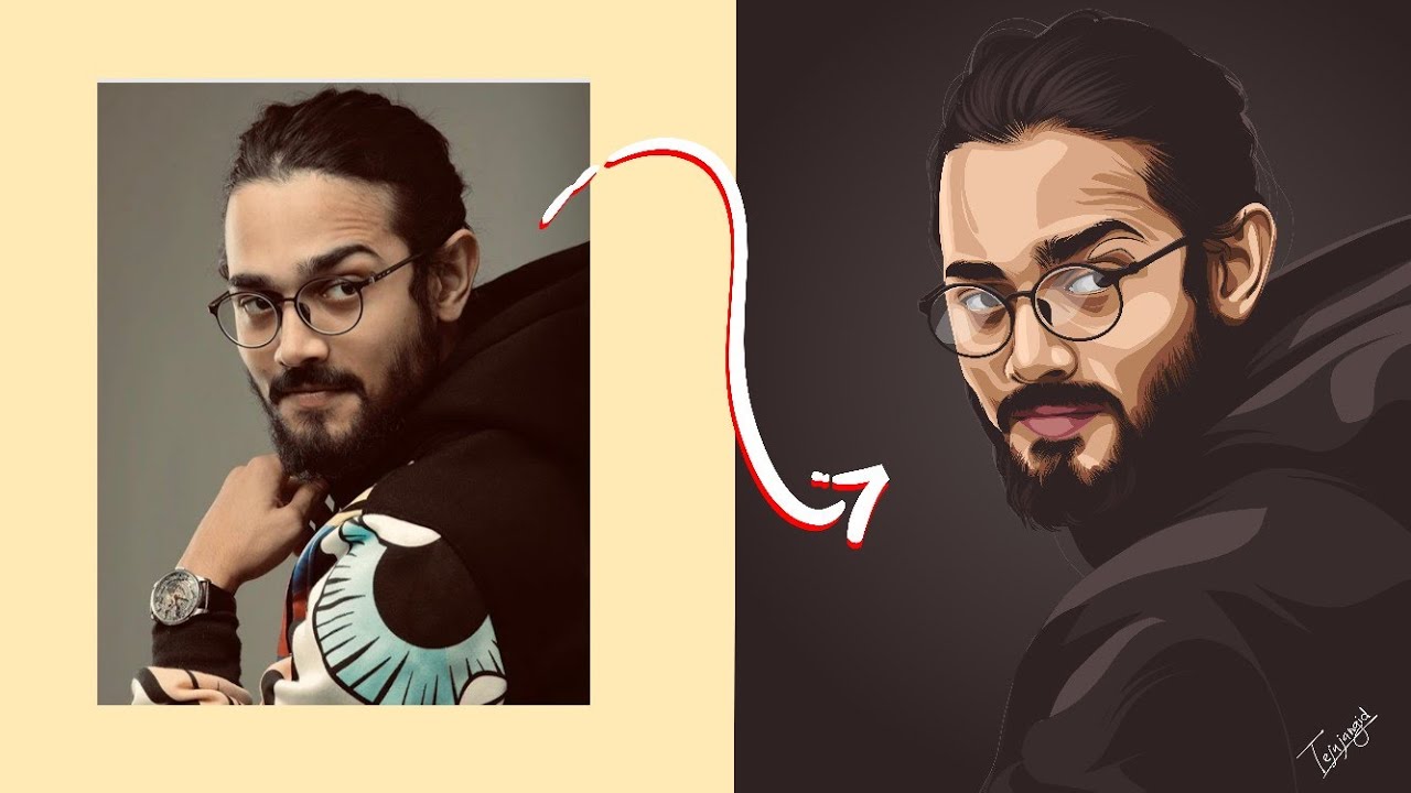 Vector art in mobile bhuvan bam part 2 - YouTube