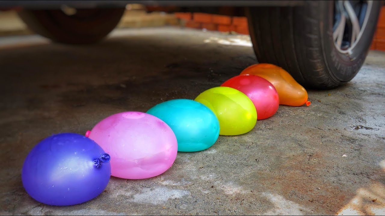 Experiment : Car vs Water Balloon 🎈🎈🎈 - YouTube