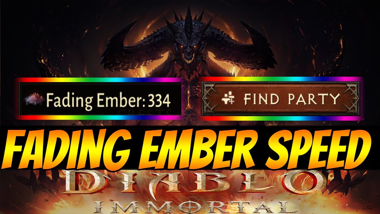 FADING EMBER SPEED FARMING DIABLO IMMORTAL - YouTube