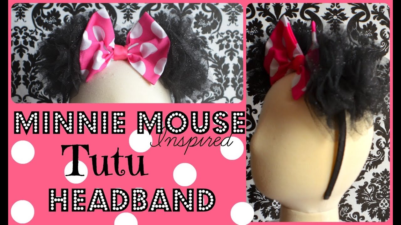 Minnie Mouse Tutu Ears Headband - YouTube