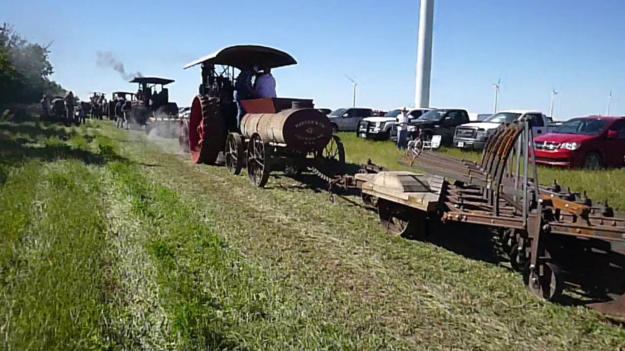 drive by of steam engines at Prairie Plow Day Concordia KS - YouTube
