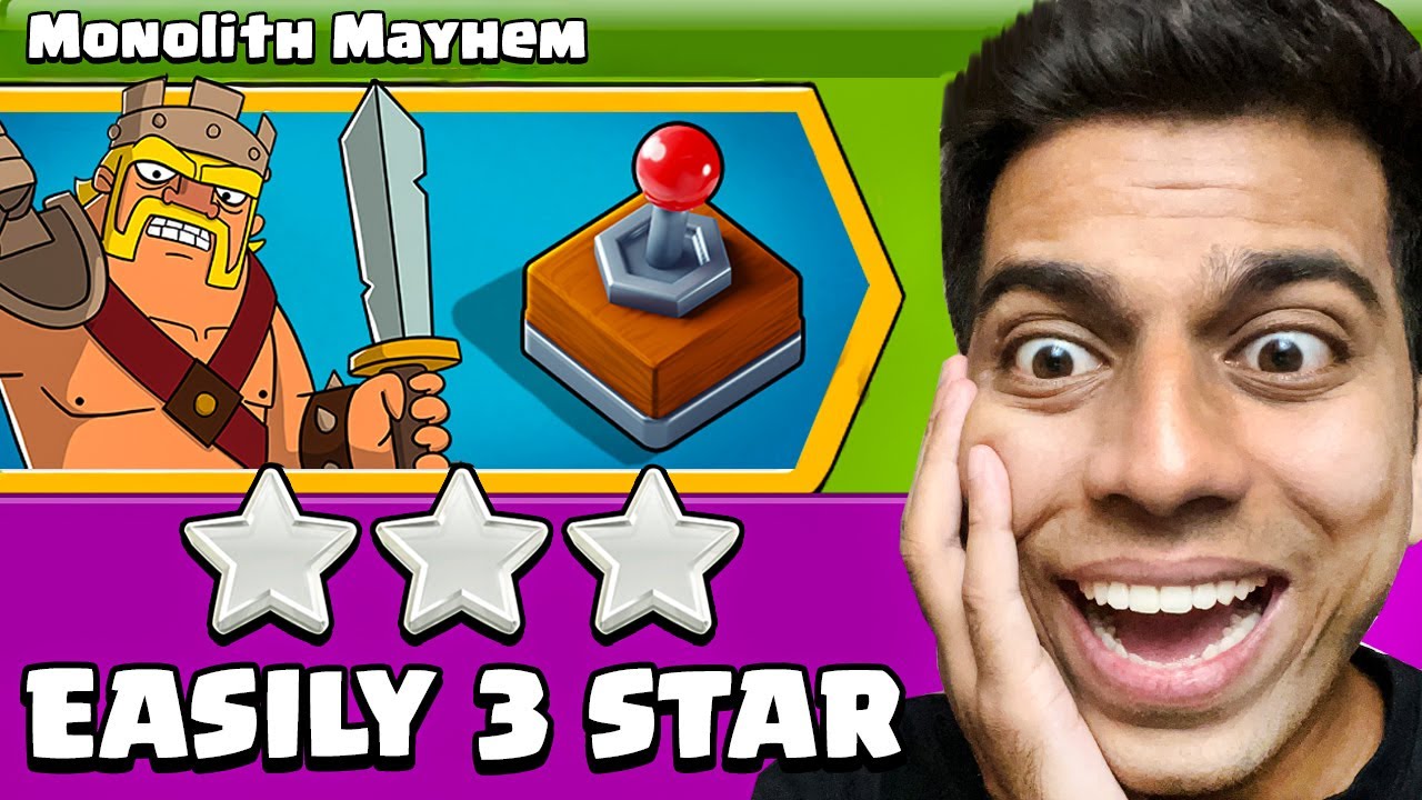 Easiest Way to 3 Star Monolith Mayhem Challenge (Clash of Clans) - YouTube
