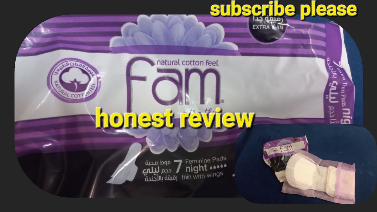 Fam extra thin pad review #feminine #femininehygiene #pads - YouTube