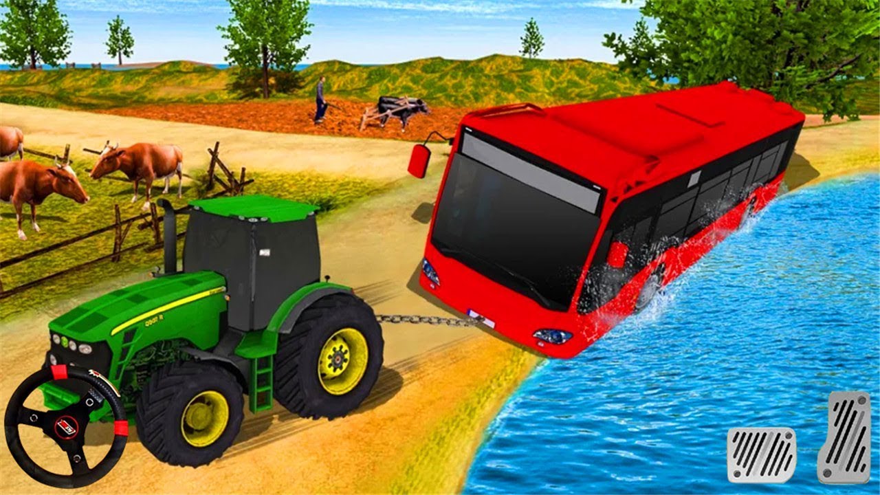 Perform multitasking tractor pull：Farming Heavy Duty Simulator 2019 ...