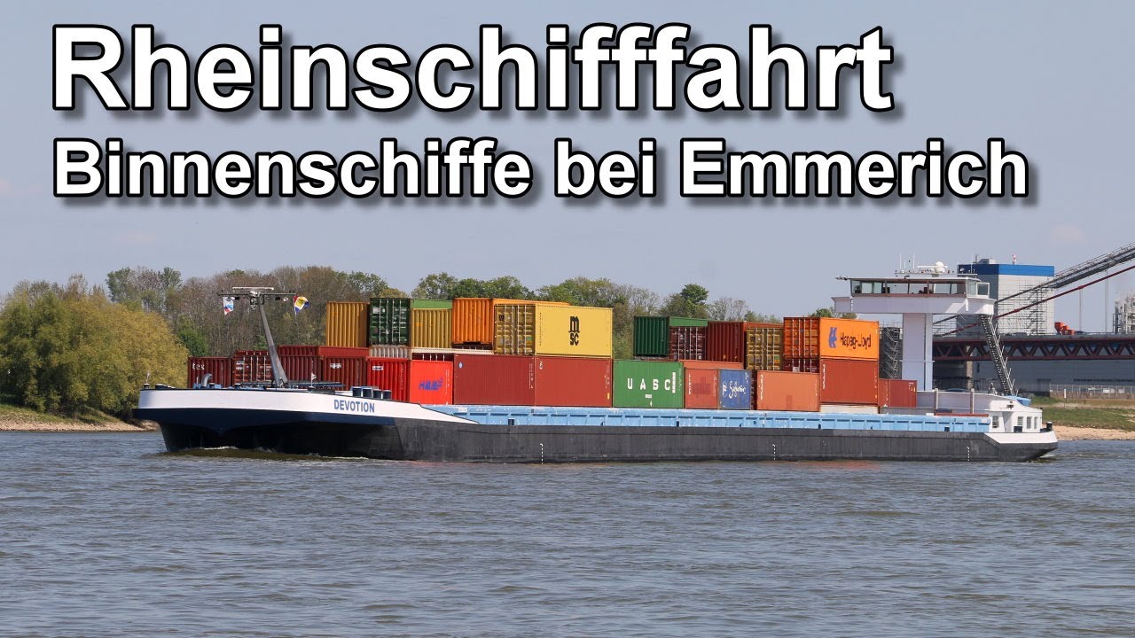 Rheinschifffahrt -- Binnenschiffe bei Emmerich - Binnenschifffahrt ...