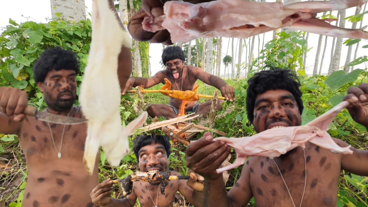 Man Eating Rabbit | OMG 😟😳 | Rural Life Hunting Rabbit 🐰 | Crezy Man ...