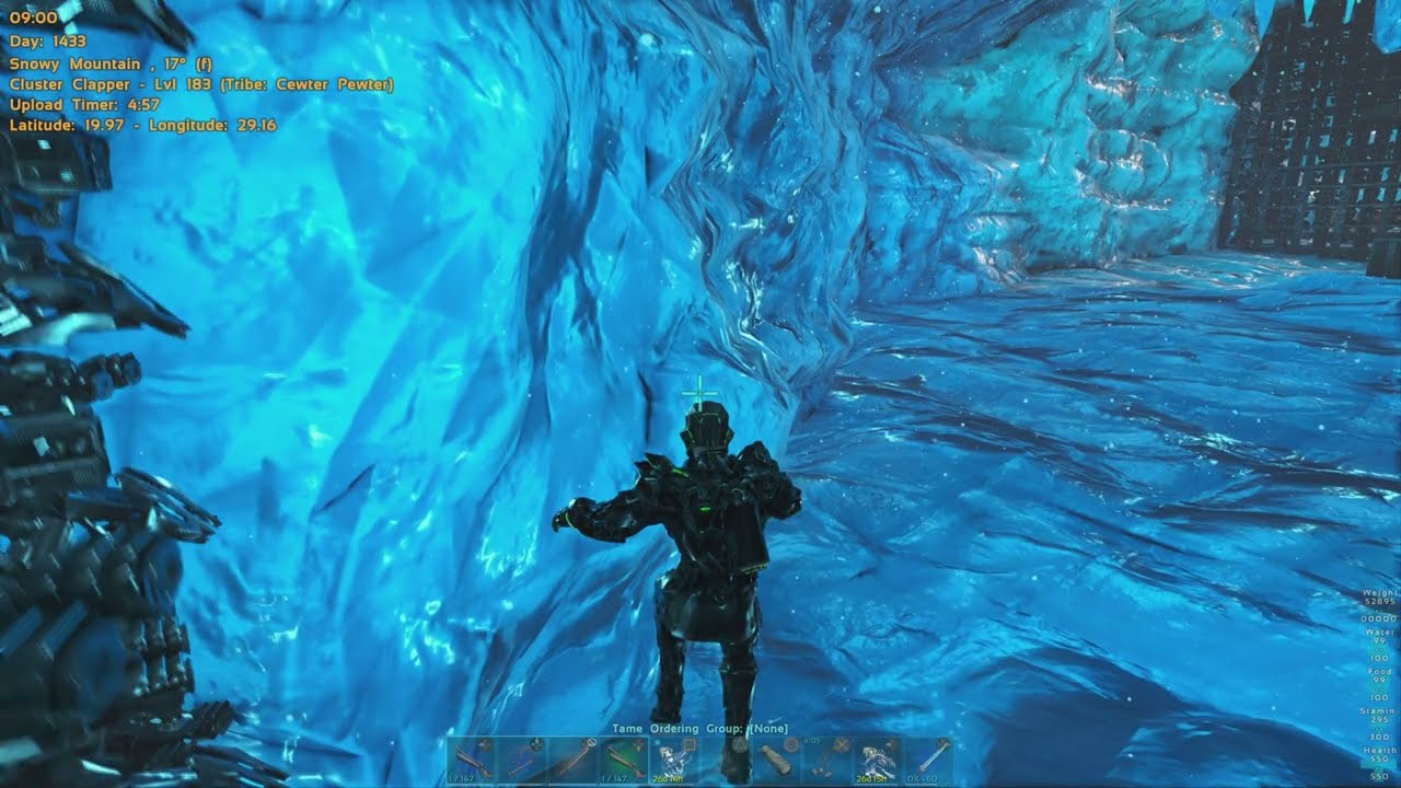 Center North Ice cave build 20x Ark - YouTube