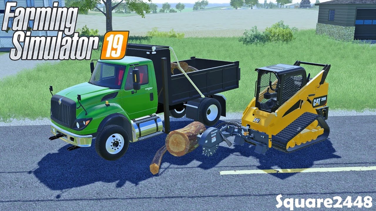 Stump Grinding & Cleaning Up Brush Piles | Cat Skidsteer | New Dump ...