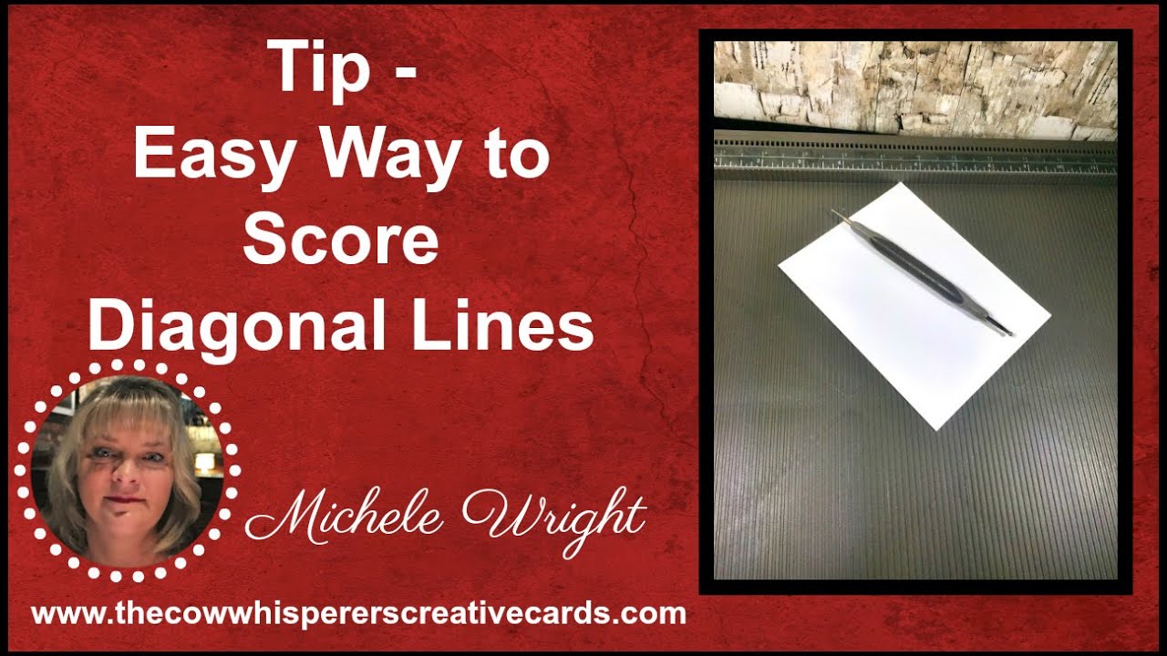 Tip- Easy Way to Score Diagonal Lines - YouTube