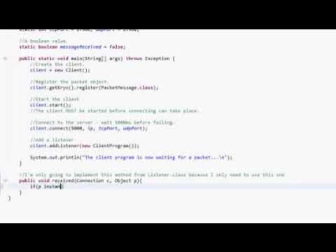 Java KryoNet :: A Simple Server/Client Program - YouTube