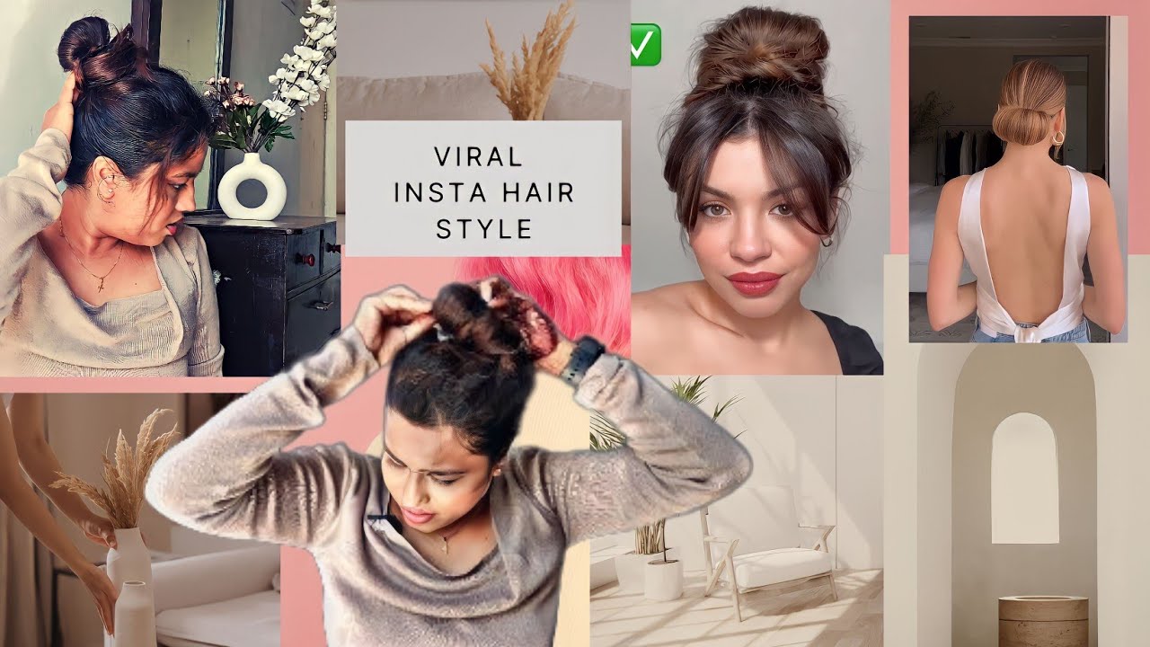 Testing viral INSTA HAIR style | Bun Hairstyle || Sweety Dodiya - YouTube