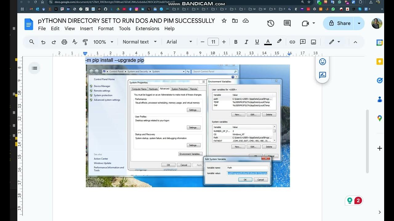 How to Add Python Installation to Path Environment variable in Windows ...