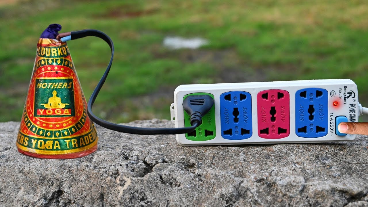 electric fire anar cracker experiment - YouTube