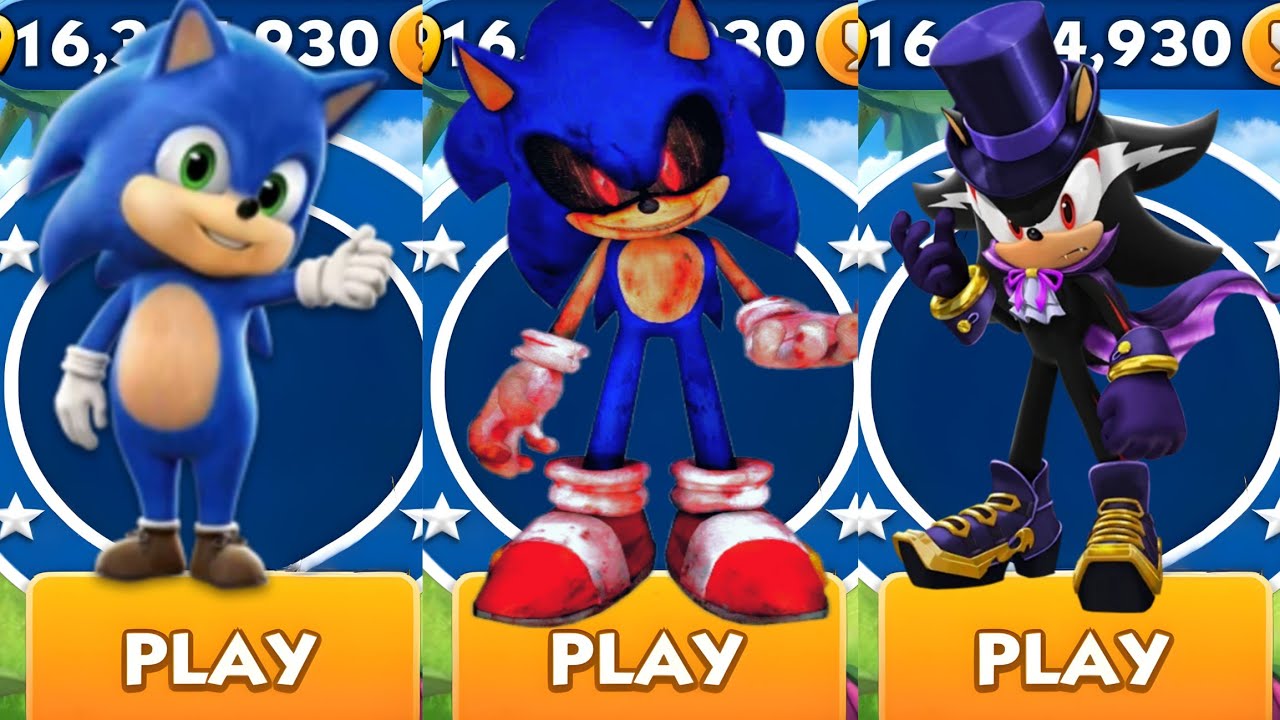 Sonic Dash - Baby Sonic vs Sonic EXE vs Vampire Shadow - All Characters ...