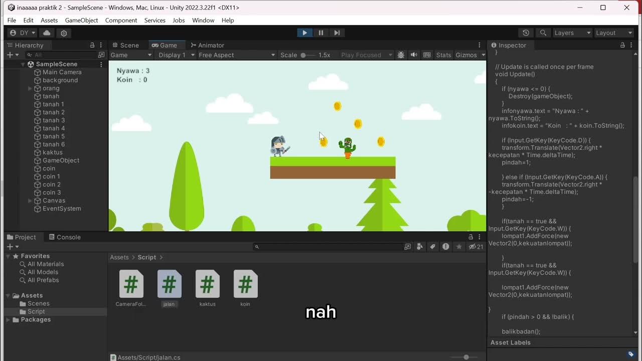 Membuat Game 2D menggunakan Unity - YouTube