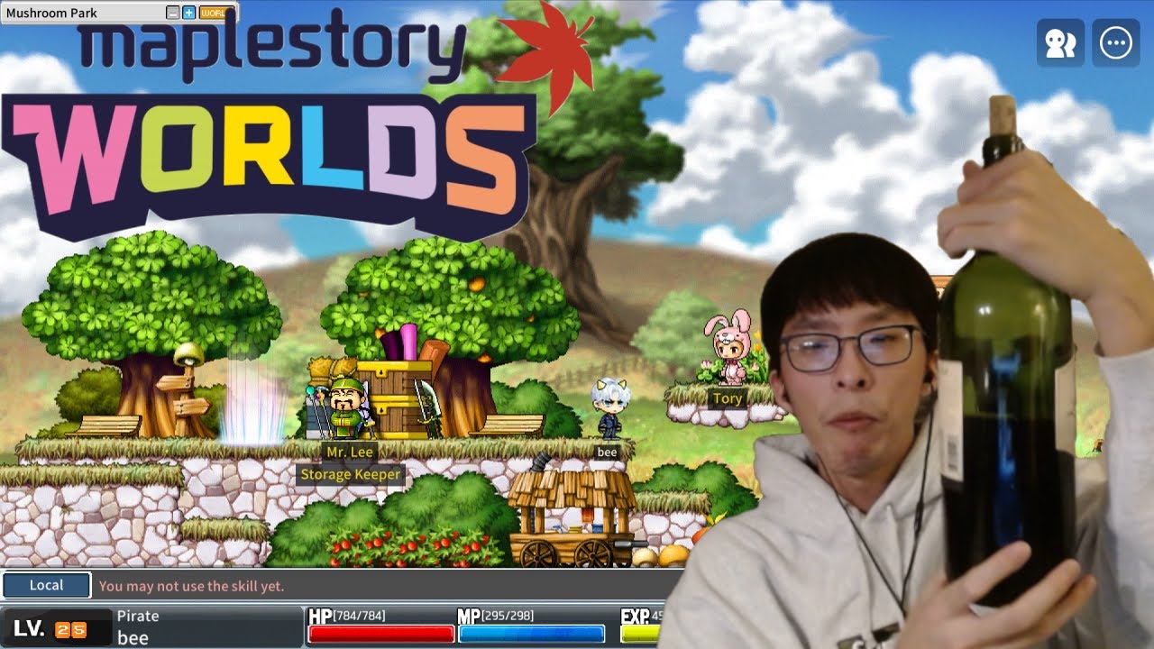 DRINKING AN ENTIRE BOTTLE OF WINE AND PLAYING OLD SCHOOL MAPLESTORY ...