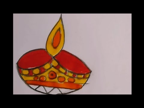 Diya 🪔 Easy Drawing//How to Draw a Diya 🪔 - YouTube