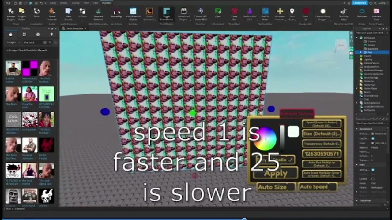 how to use animated textures plugin in roblox - YouTube