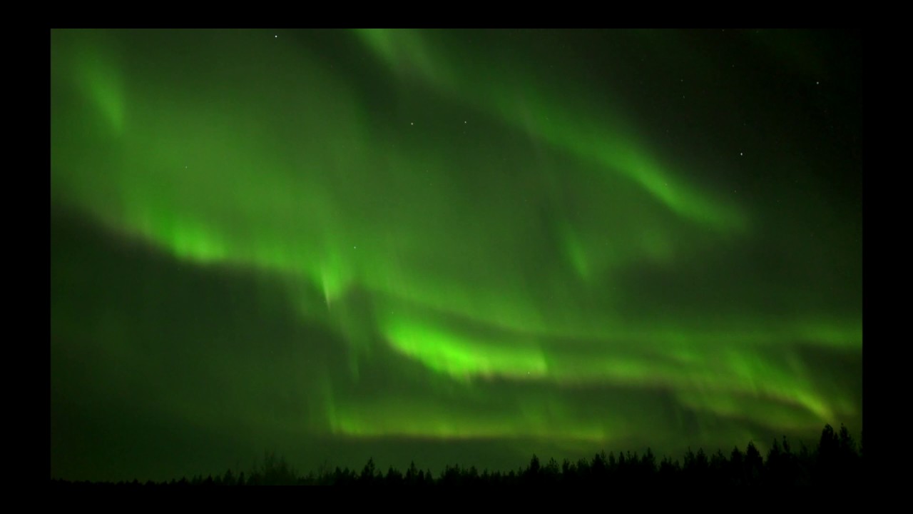 Northern Lights ( Revontulet) Footage in Real Time - Bright - YouTube