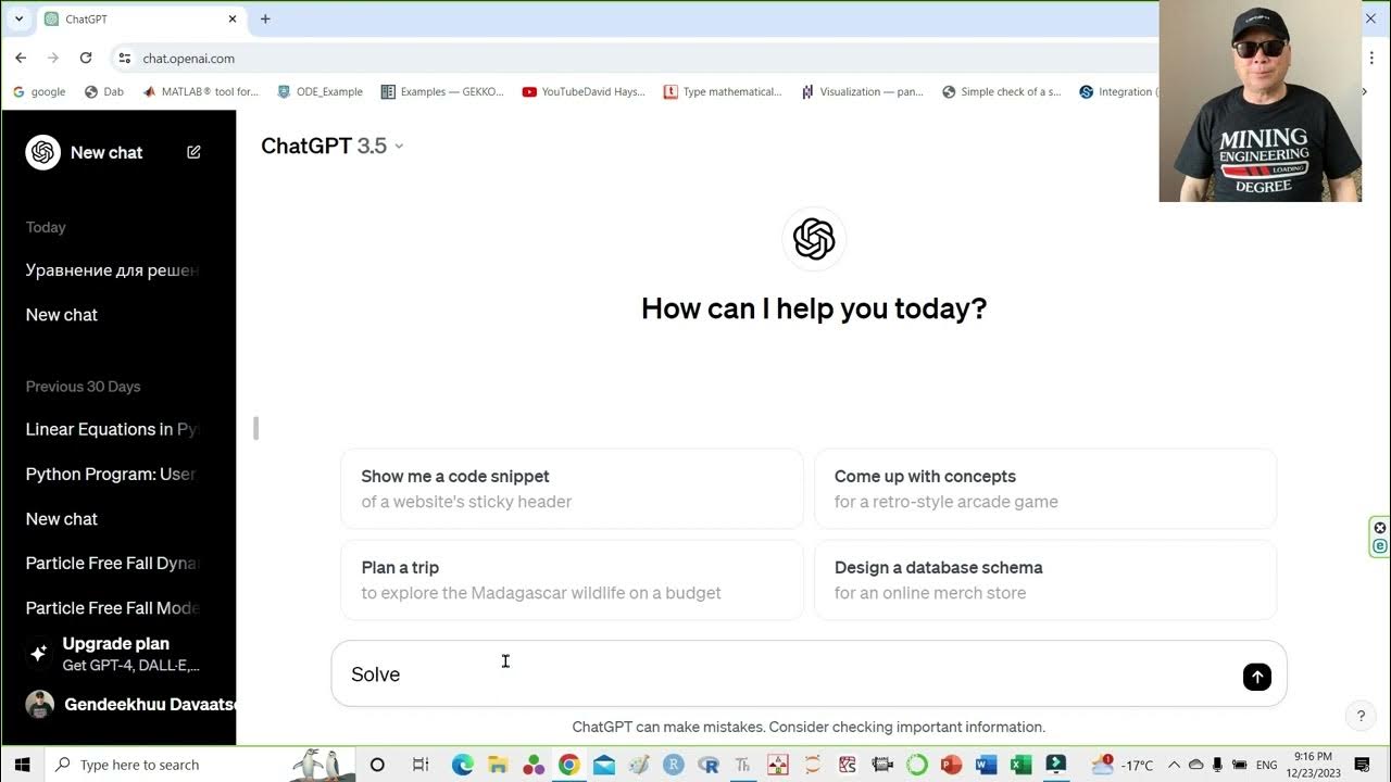 ChatGPT solves Equation - YouTube