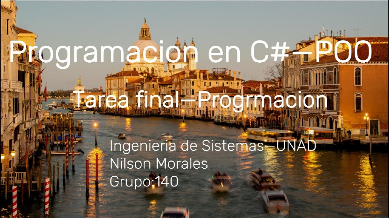 Tarea Final_Progrmacion poo en C#_UNAD- - YouTube