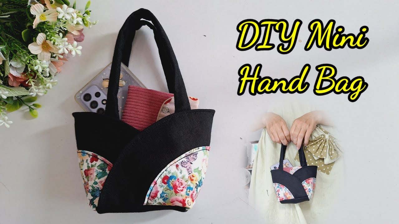 DIY Mini Hand Bag. How to sew mini hand bag. cute bag. easy bag. sewing ...