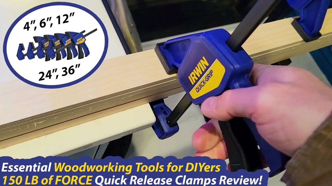150LB force IRWIN QUICK-GRIP Clamps, One-Handed clamp for DIY Projects ...