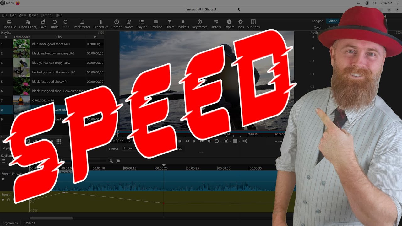 Shotcut Tutorial 2025 - Slow Motion , Fast Motion Change Speed of Clip ...