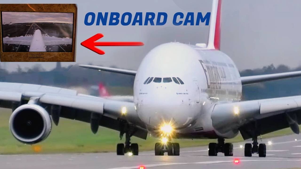 Emirates A380 landing with ONBOARD TAIL CAM Footage - YouTube