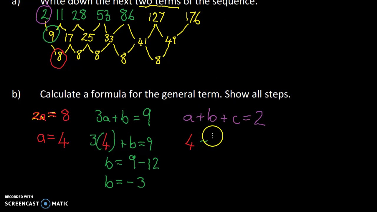 Quadratic Number Pattern YouTube