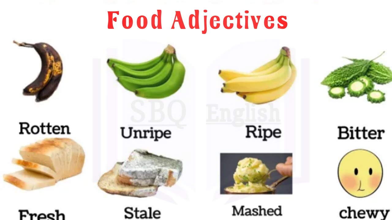 Food and taste related Vocabulary | Vocabulary in English | Describing ...